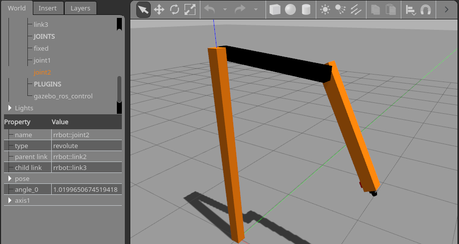 Simulation of 2R planar robot using Gazebo and ROS | Academic